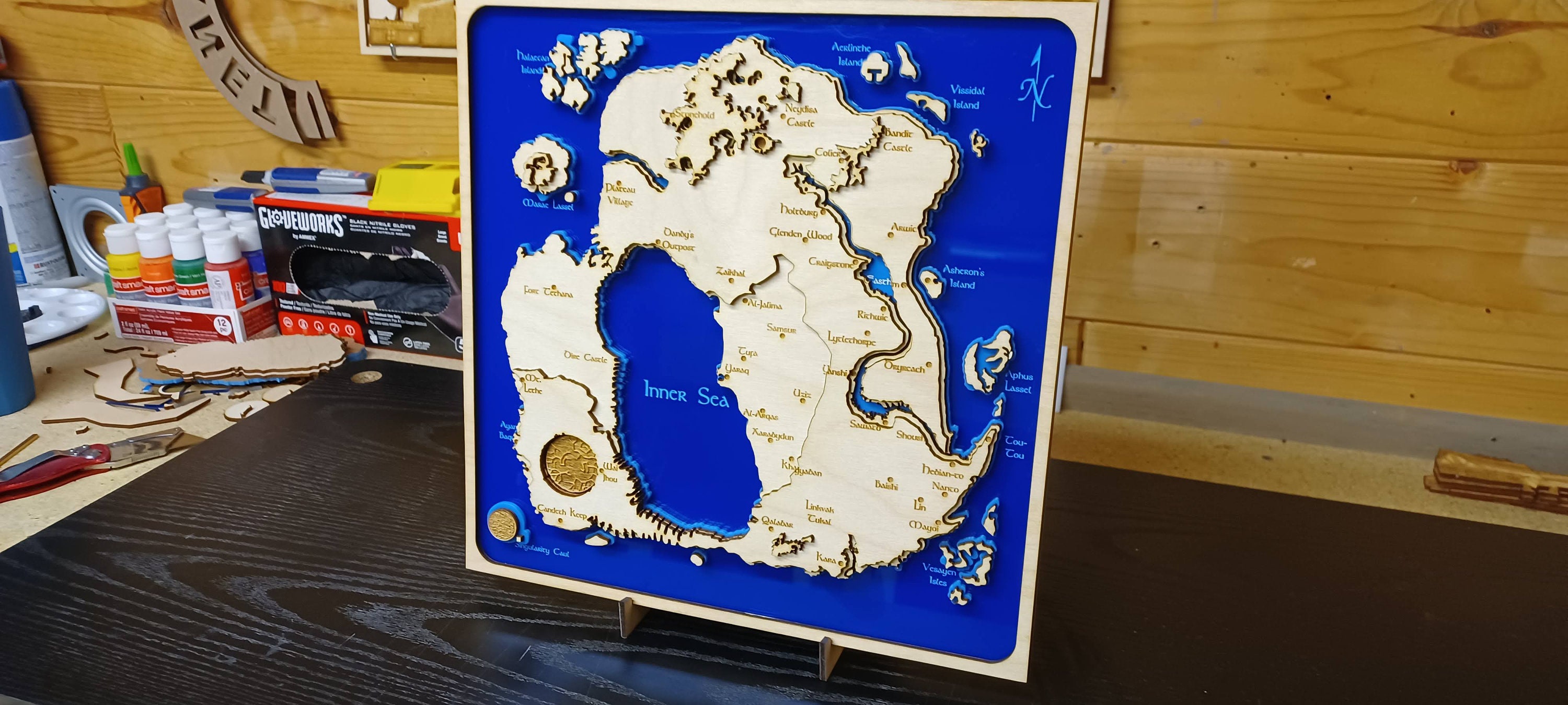 Asheron's Call Topographic Map of Dereth - Etsy UK