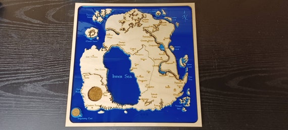 Asheron's Call Topographic Map of Dereth - Etsy