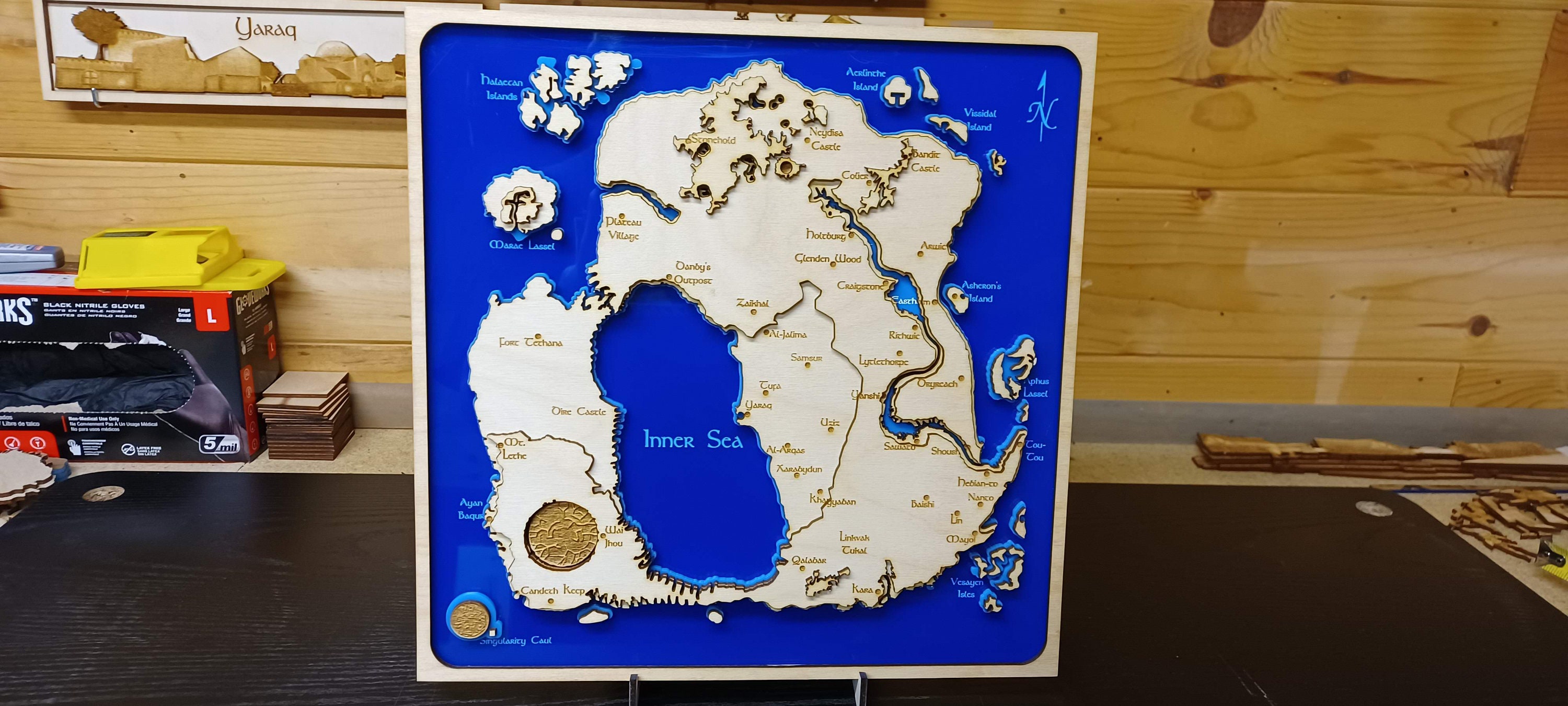 Asheron's Call Topographic Map of Dereth - Etsy UK