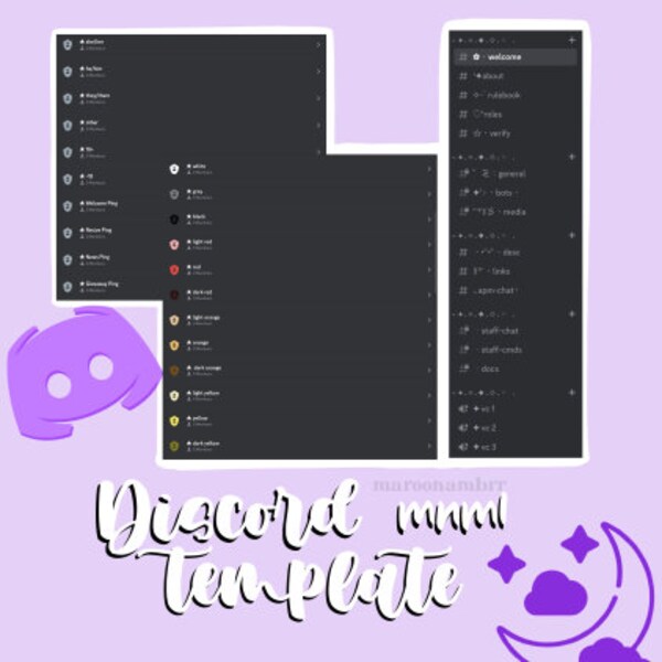 Discord Server Template - Etsy