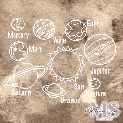 Boho Solar System Svg Mystical Planet Svg Celestial Svg - Etsy
