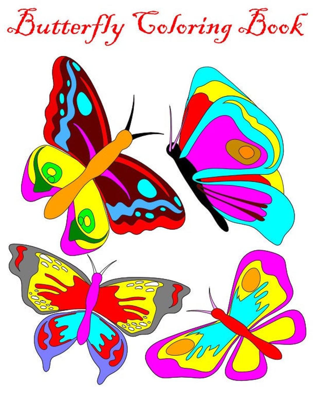 Butterfly Coloring Book - Etsy