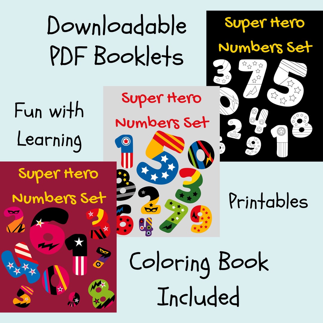 Superhero Themed Numbers 0 to 9 - Downloadable and Printable Numbers ...