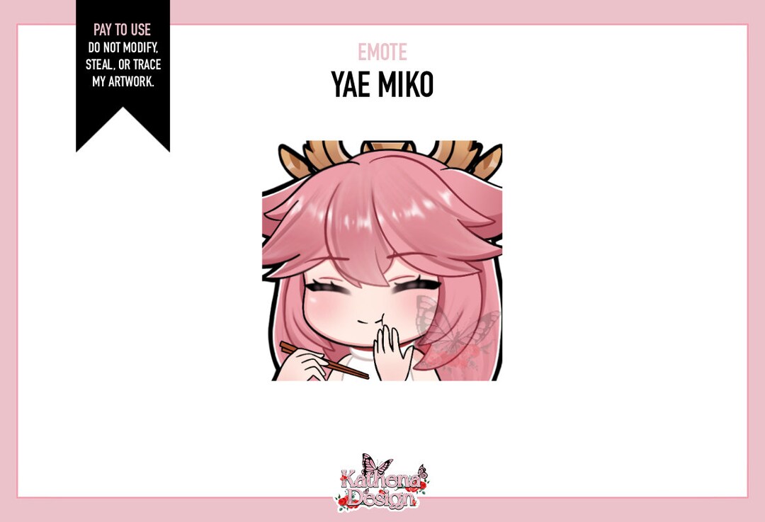 Genshin Impact Yae Miko Eating Emote for Twitch and Discord - Etsy