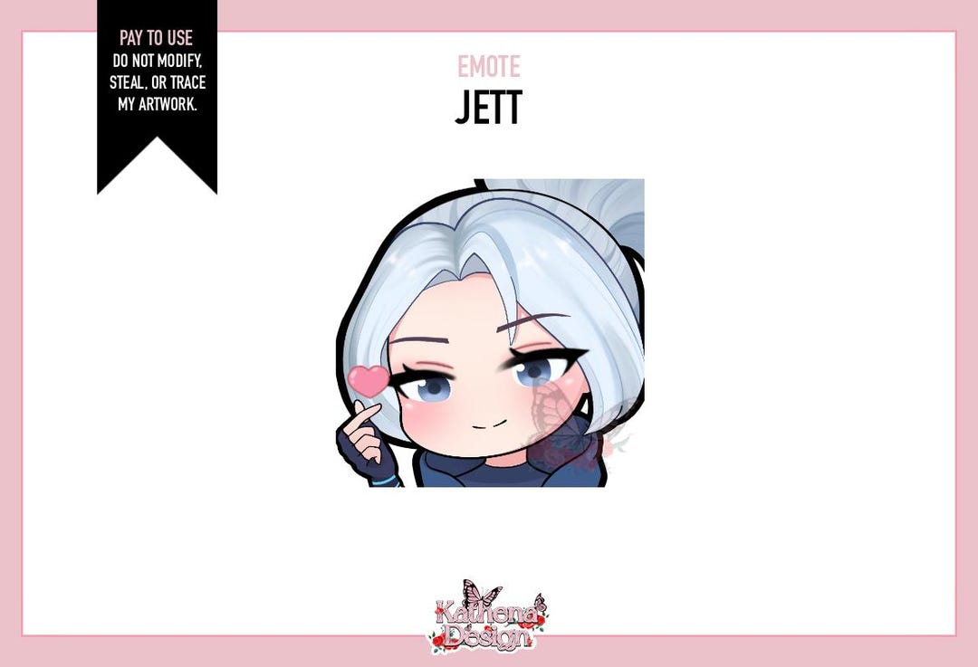 Valorant Jett Finger Hearts Emote for Twitch and Discord - Etsy