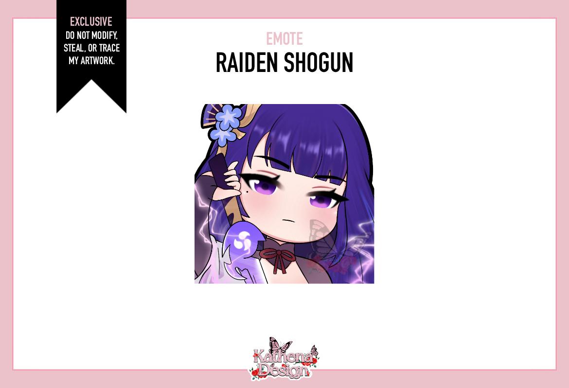 Genshin Impact Raiden Shogun Ult Emote for Twitch and Discord - Etsy