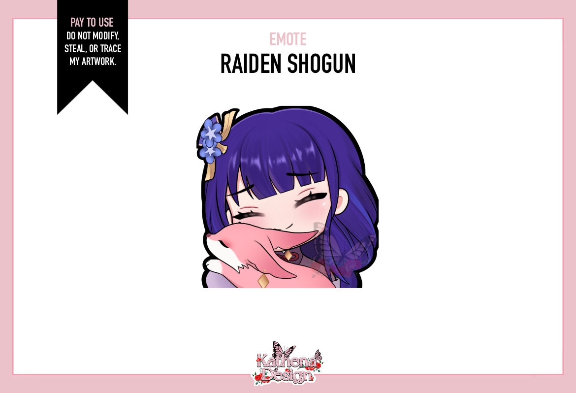 Genshin Impact Raiden Shogun X Yae Miko Emote for Twitch and Discord - Etsy