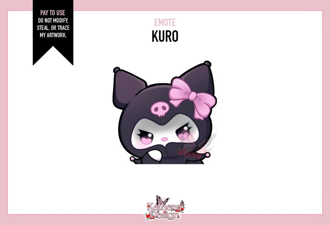 Cute Kuro Bandit Emote for Twitch and Discord - Etsy