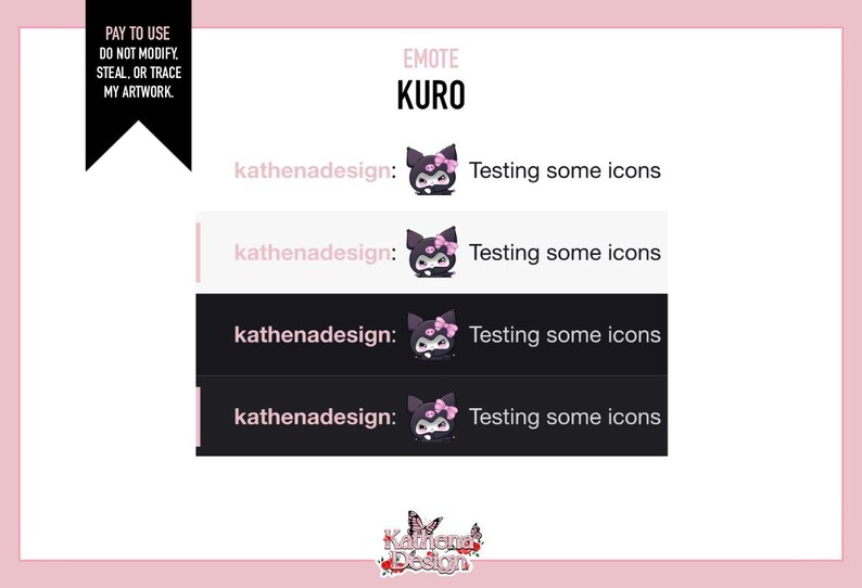 Cute Kuro Bandit Emote for Twitch and Discord - Etsy
