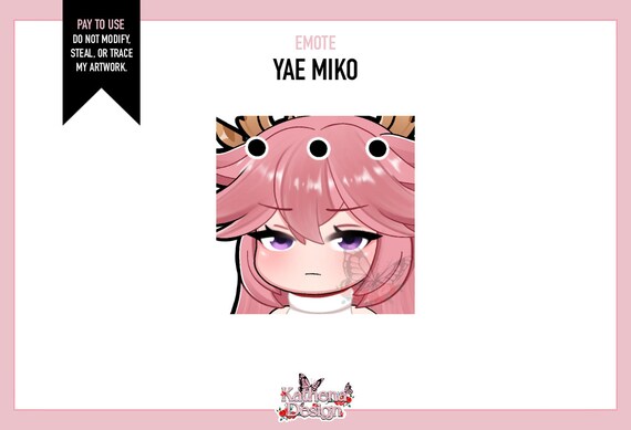 Genshin Impact Yae Miko Emote for Twitch and Discord | Etsy