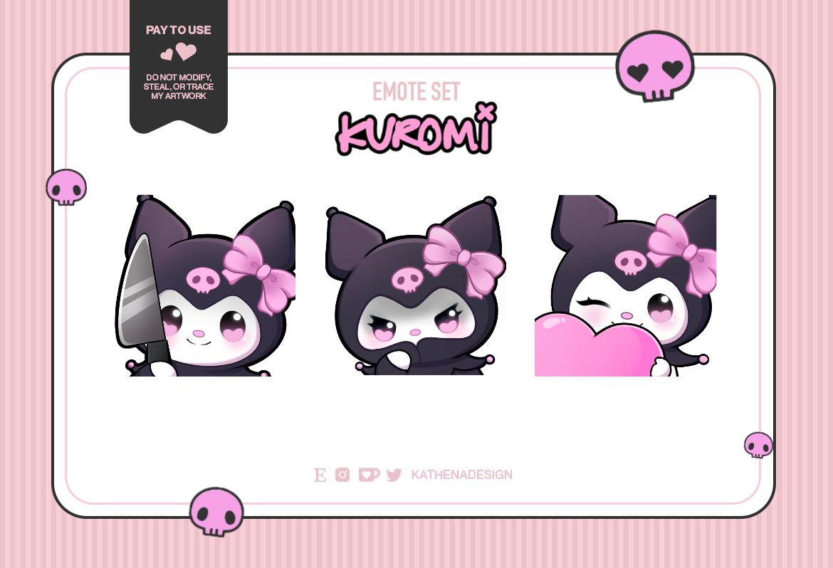 Kuro Emote Set for Twitch and Discord - Etsy