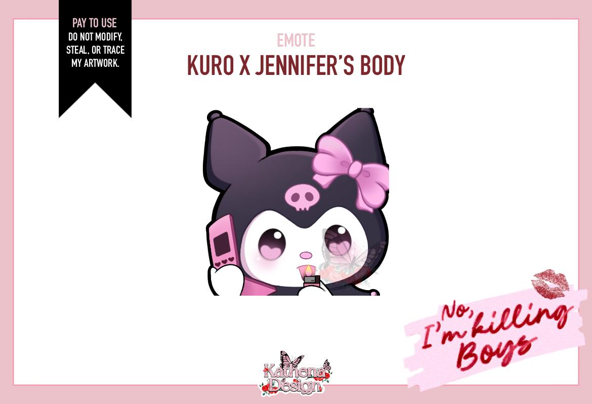 Cute Kuro X Jennifer’s Body Emote for Twitch and Discord - Etsy