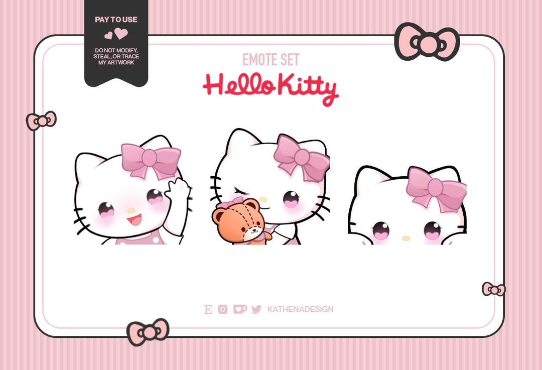 Kitty Emote Set for Twitch and Discord - Etsy