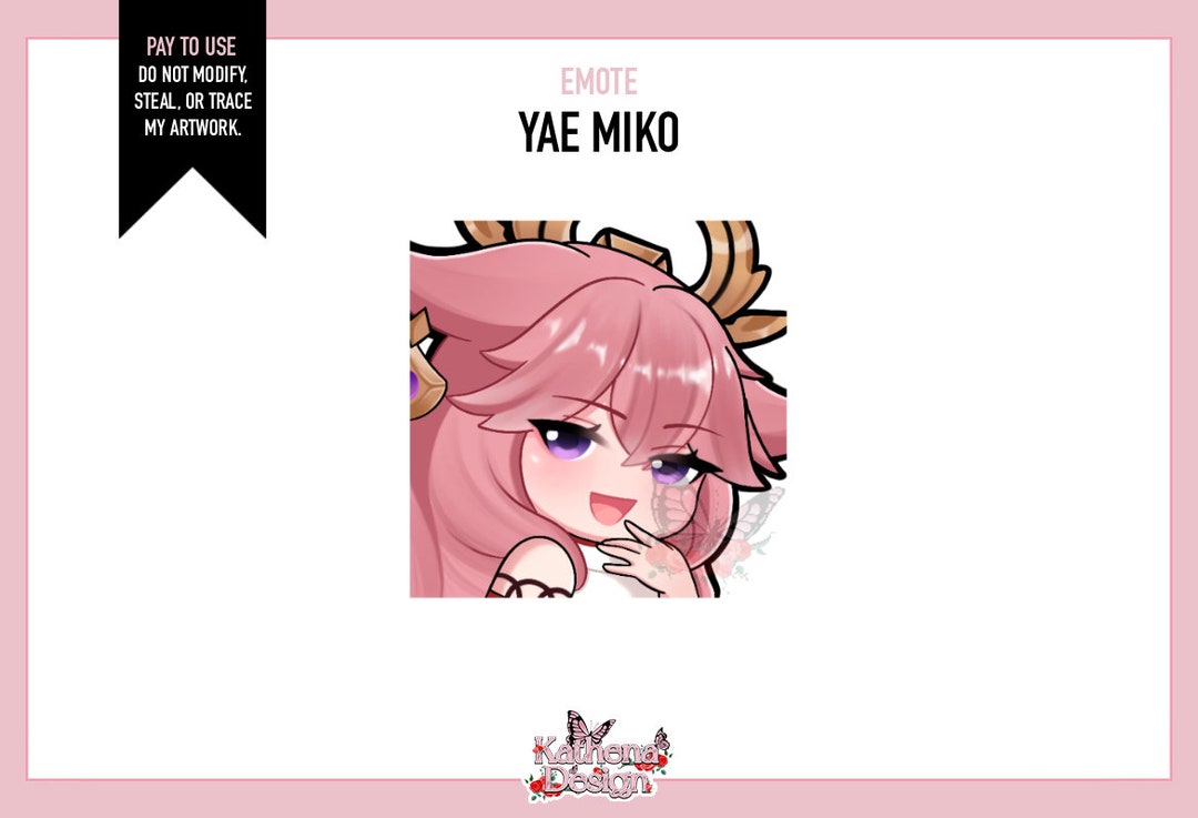 Genshin Impact Yae Miko Laugh Emote for Twitch and Discord - Etsy