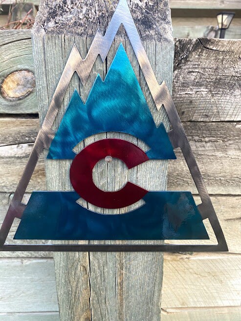 Colorado Old School Triangle / Colorado Avalanche / Home Decor / Metal ...