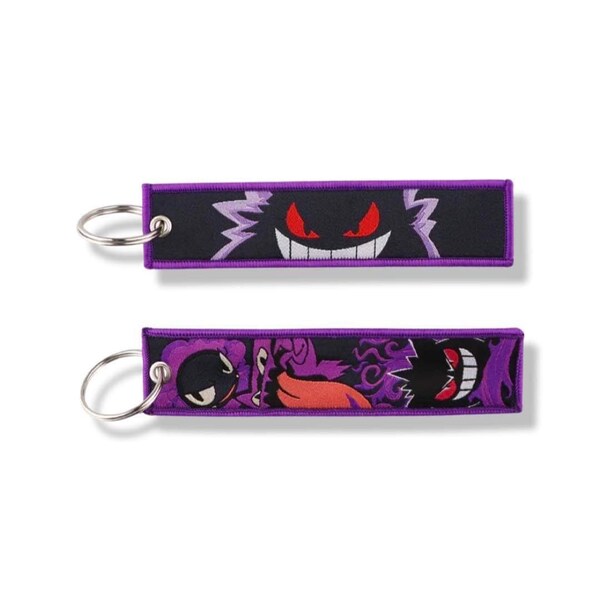 Gengar Embroidered Keychain - Etsy