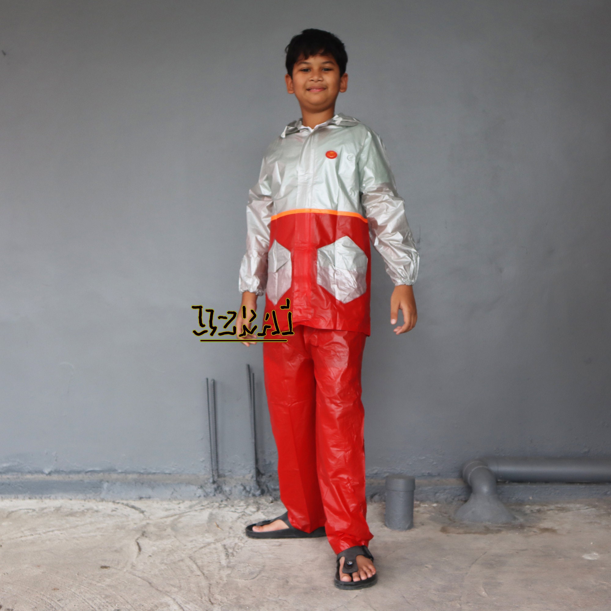 Children's Raincoat and Pants Raincoat With Zipper and Hood PVC ...