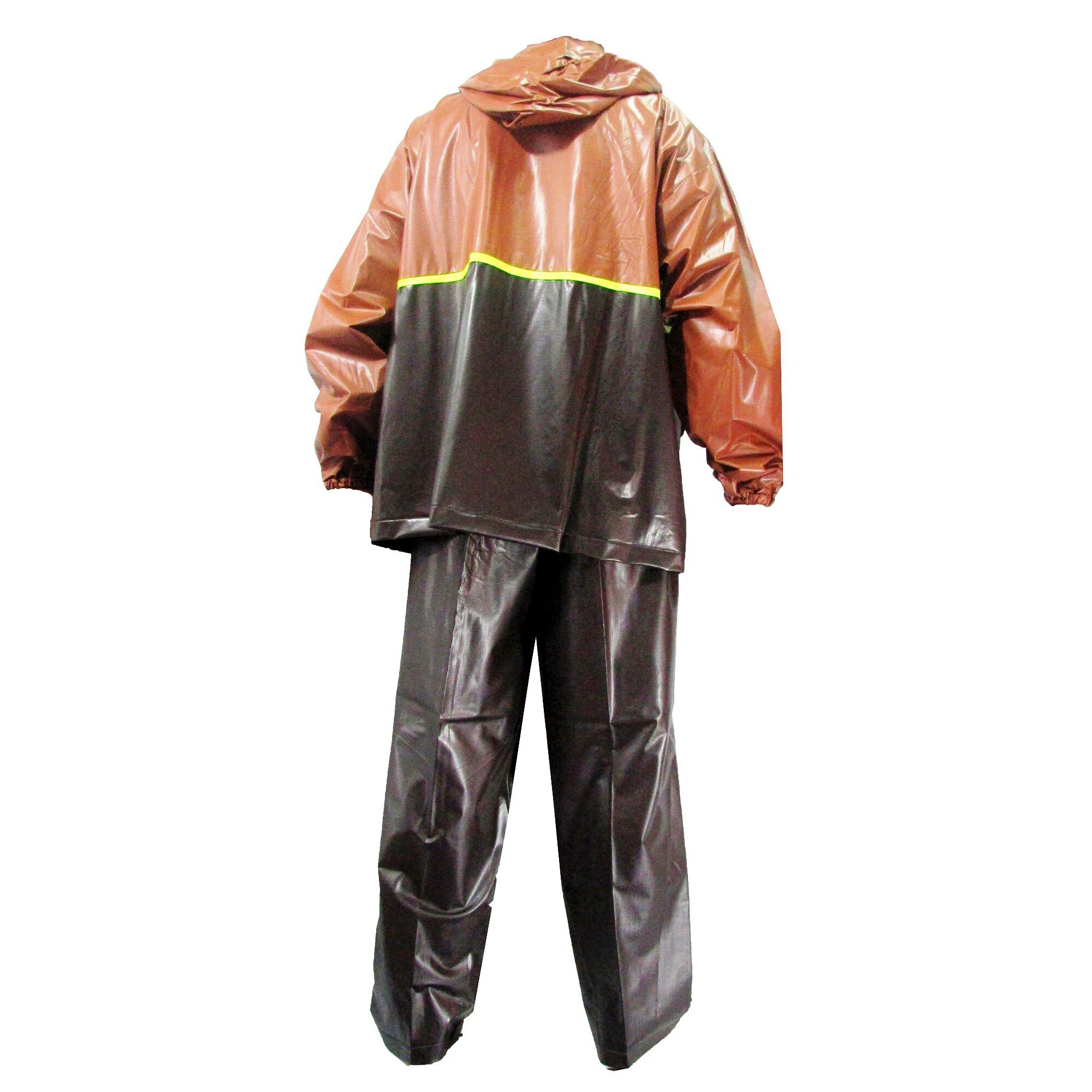 Raincoat Jacket and Pants With Zipper and Hood PVC Rainsuit Material ...