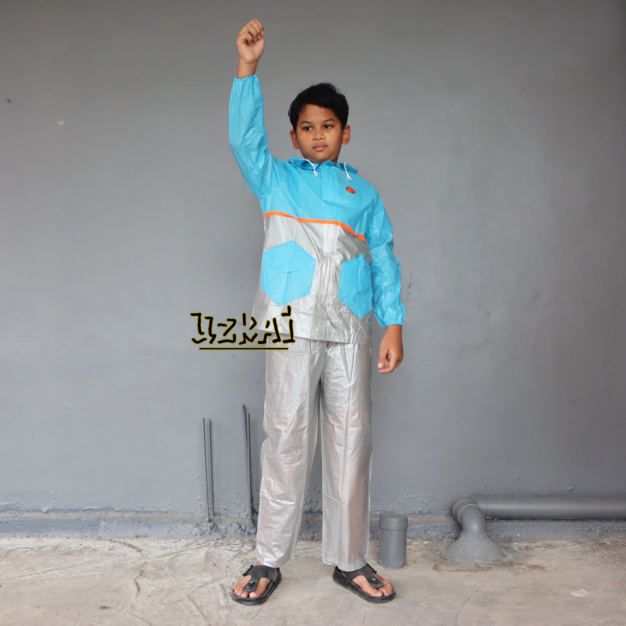 Children's Raincoat and Pants Raincoat With Zipper and Hood PVC ...
