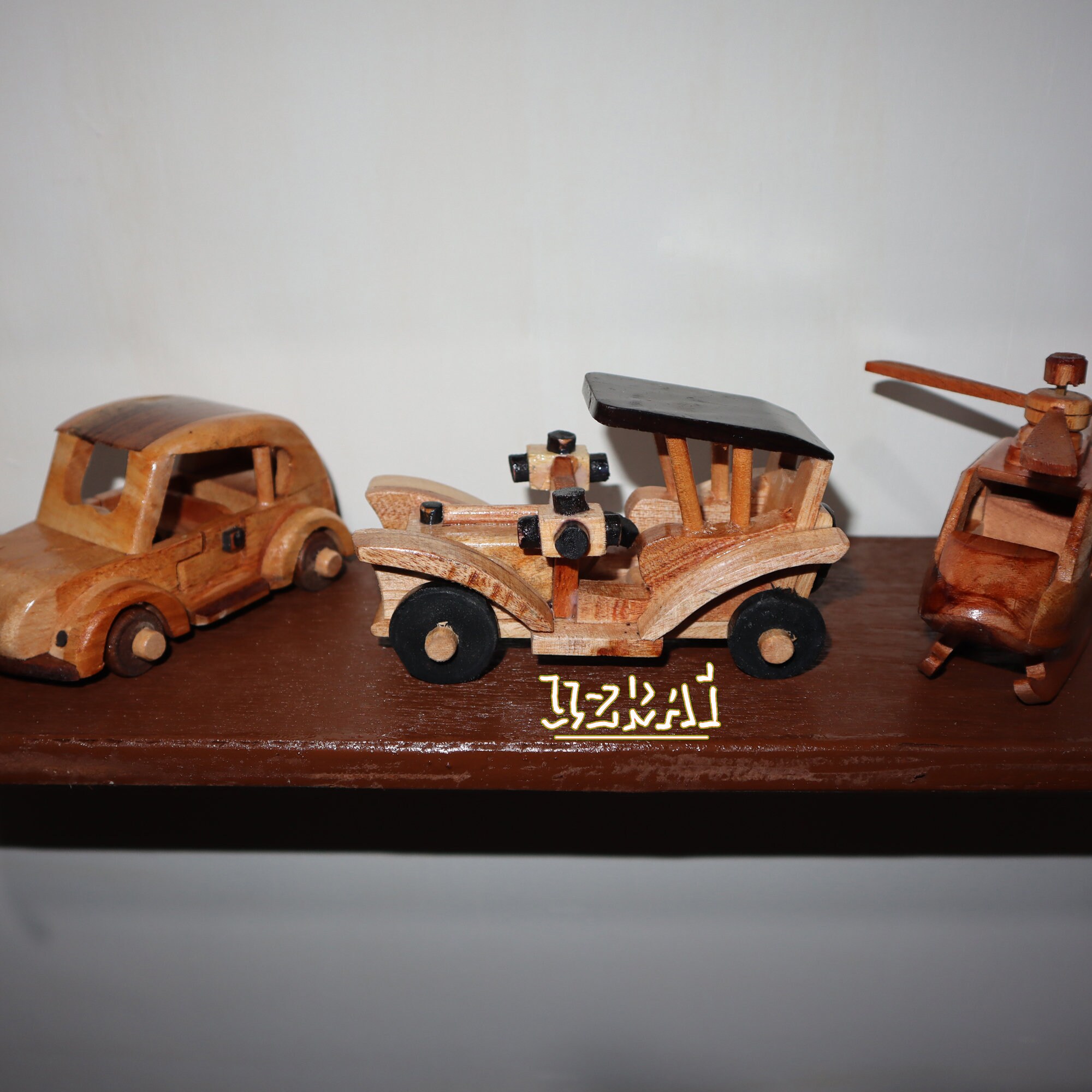 Vintage 19s Wooden Car Collection Miniature Handicraft Antique Old Cars ...