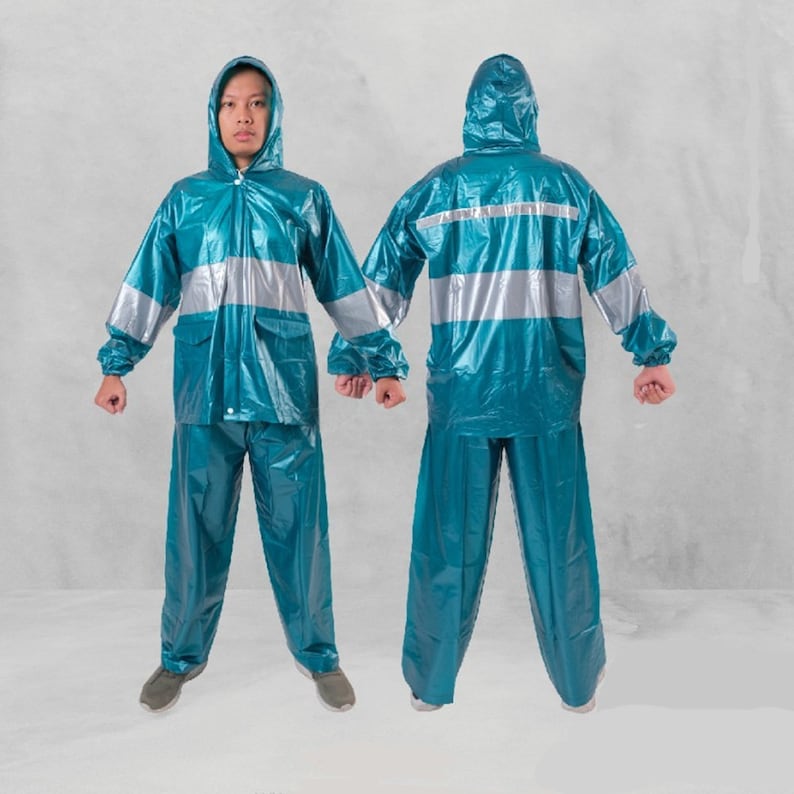 Millennial Raincoat Jacket Trousers, Made From Elastic Pvc, Not Easy to ...