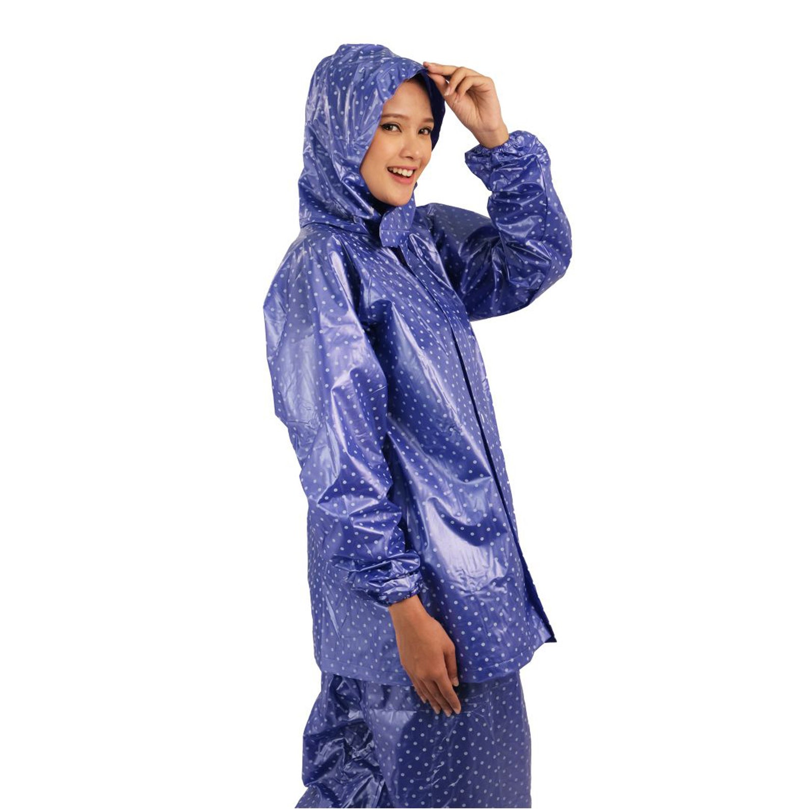 Raincoat Jacket and Pants With Zipper and Hood PVC Rainsuit Material ...