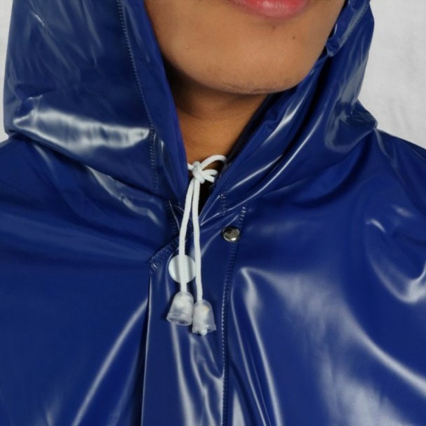 Raincoat Jacket and Pants With Zipper and Hood PVC Rainsuit Material ...