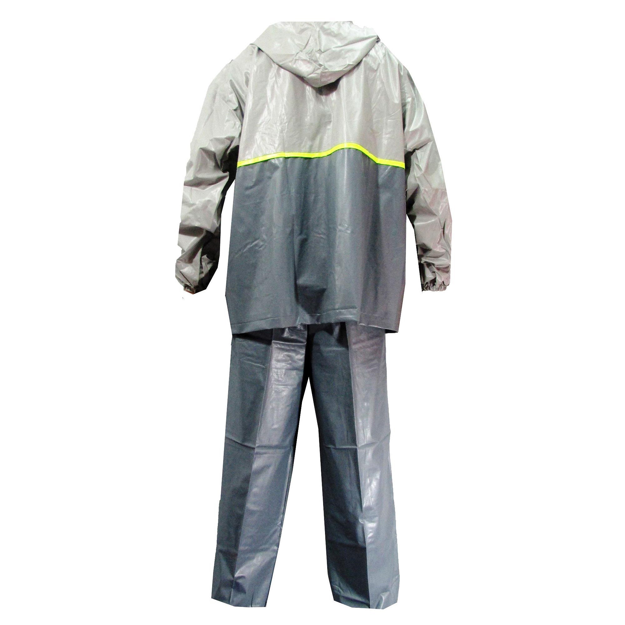 Raincoat Jacket and Pants With Zipper and Hood PVC Rainsuit Material ...