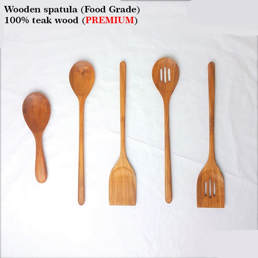 Premium Teak Wood Spatulas, One or a Complete Set, Food Grade - Etsy