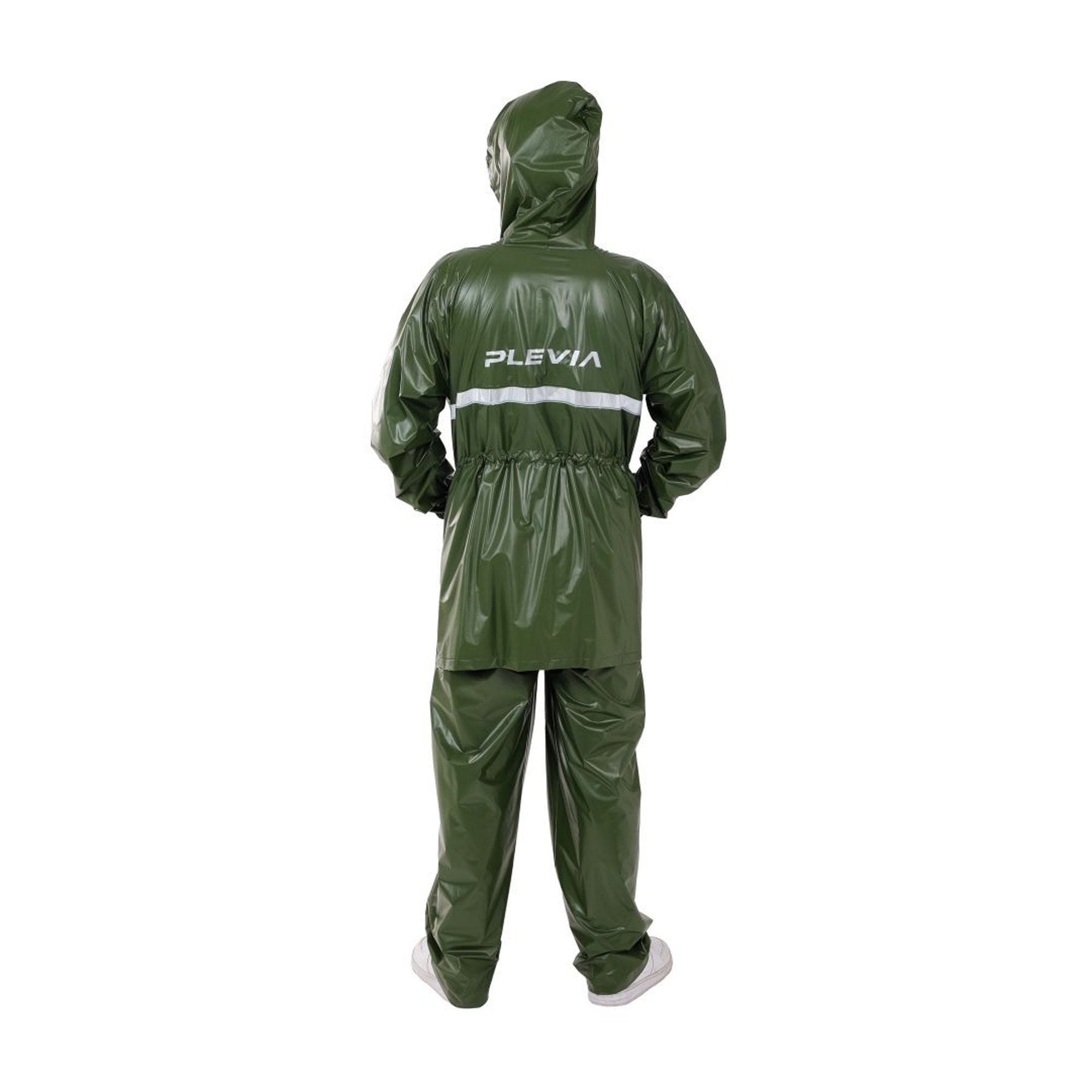 Raincoat Parka Vinyl Jacket and Pants Suit With Zipper Rubber Sleeves ...