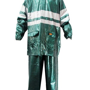 Raincoat Jacket and Pants With Zipper and Hood PVC Rainsuit - Etsy