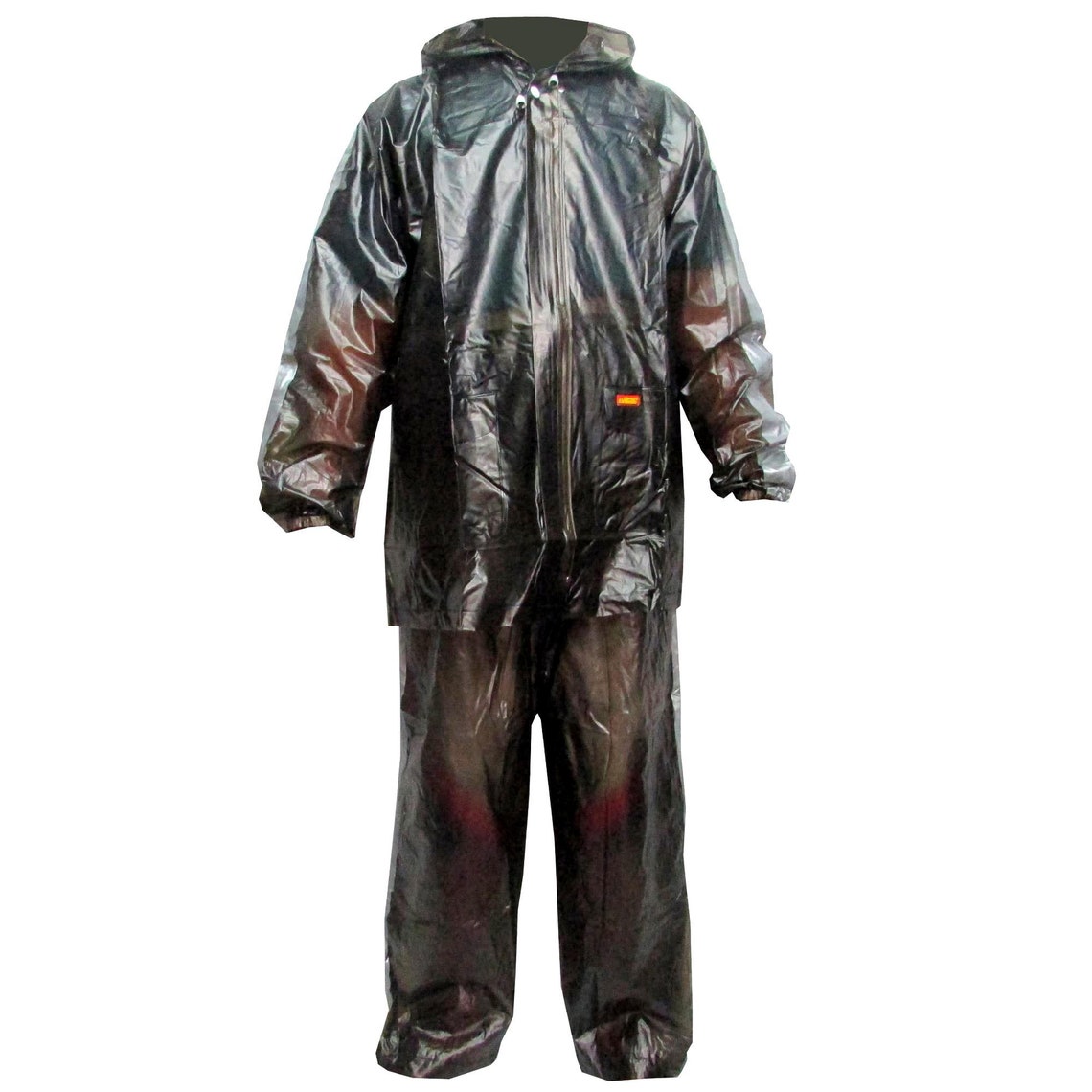 Raincoat Jacket and Pants With Zipper and Hood PVC Rainsuit Material ...