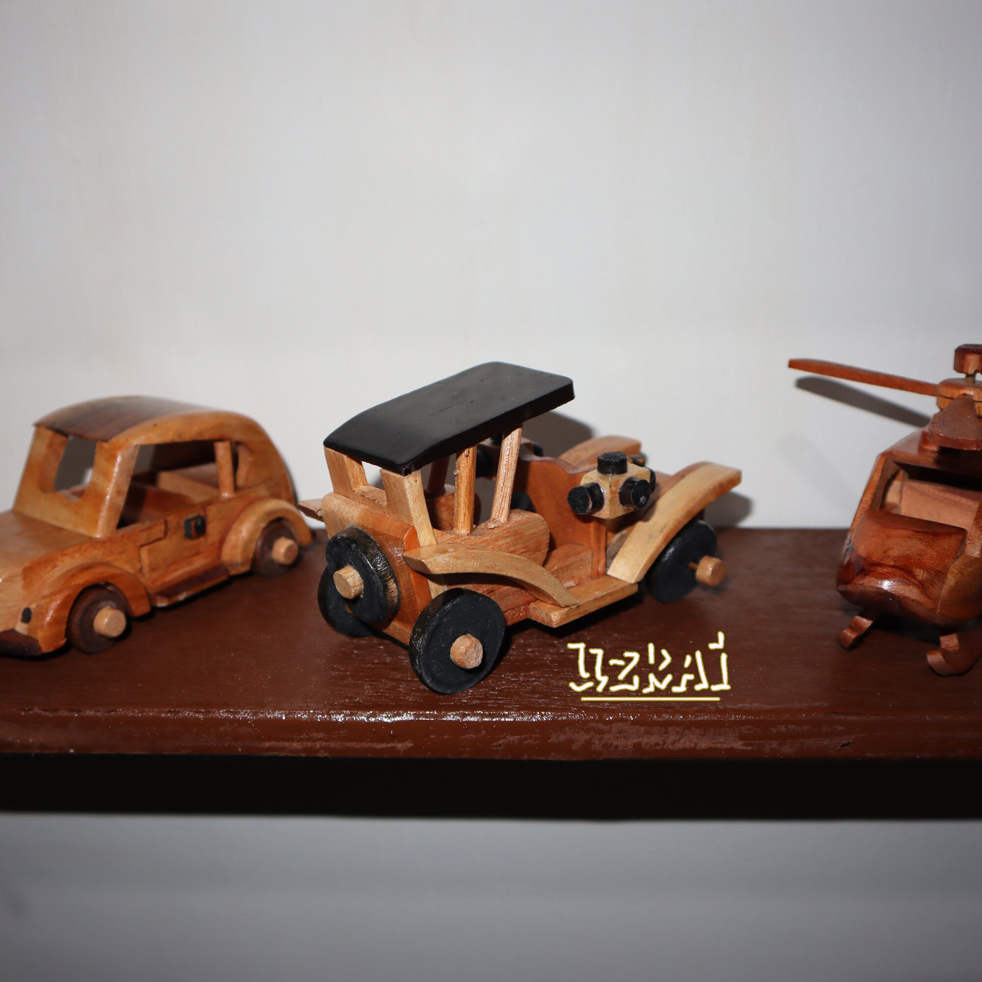 Vintage 19s Wooden Car Collection Miniature Handicraft Antique Old Cars ...
