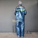 Raincoat Jacket and Pants With Zipper and Hood PVC Rainsuit Material ...