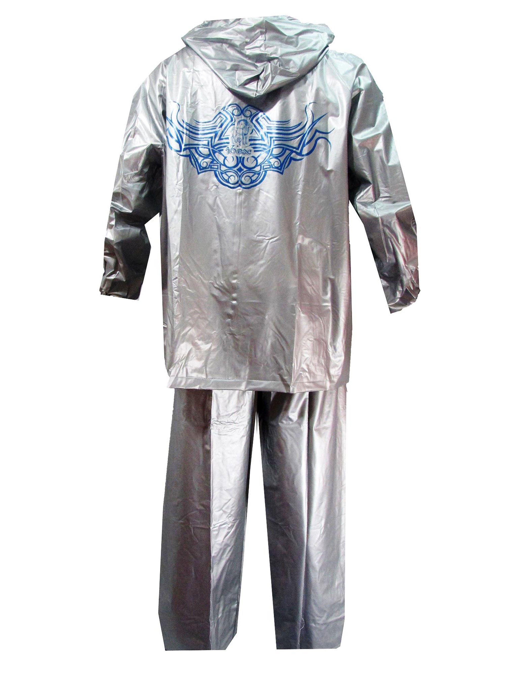 Raincoat Jacket and Pants With Zipper and Hood PVC Rainsuit Material ...