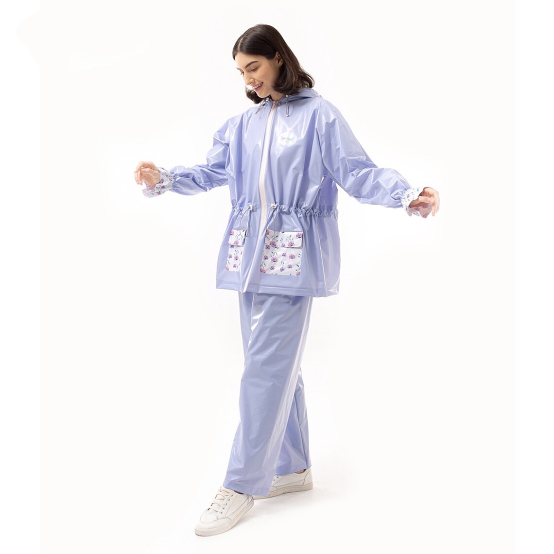 Raincoat Jacket and Pant Suits for Women Rainwear Daisy Floral Print ...