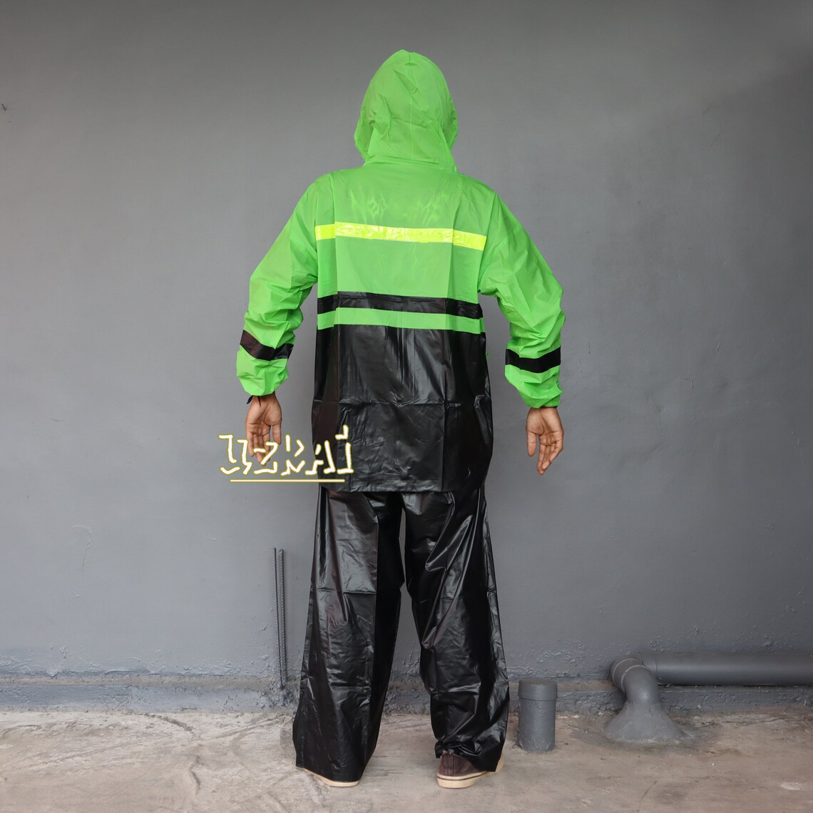 Raincoat Jacket and Pants With Zipper and Hood PVC Rainsuit - Etsy