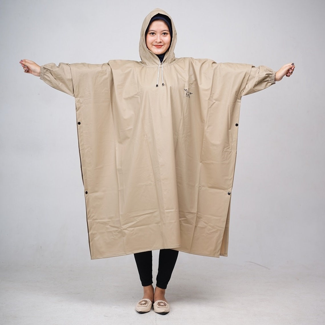 Poncho Raincoat Made From 0.25 Elastic Pvc Rubber - Etsy