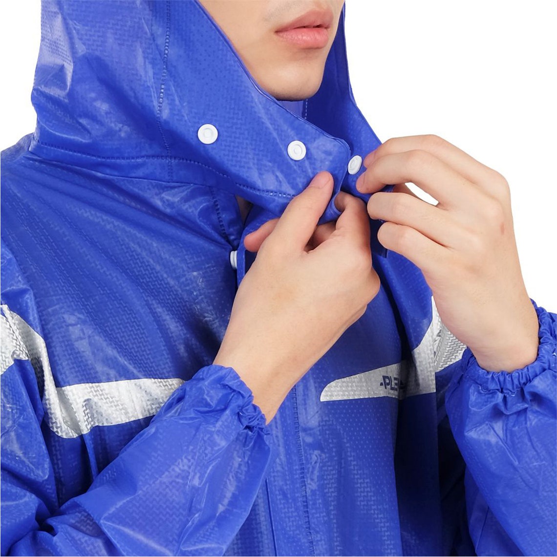 Raincoat Jacket and Pants With Zipper and Hood PVC Rainsuit Material ...