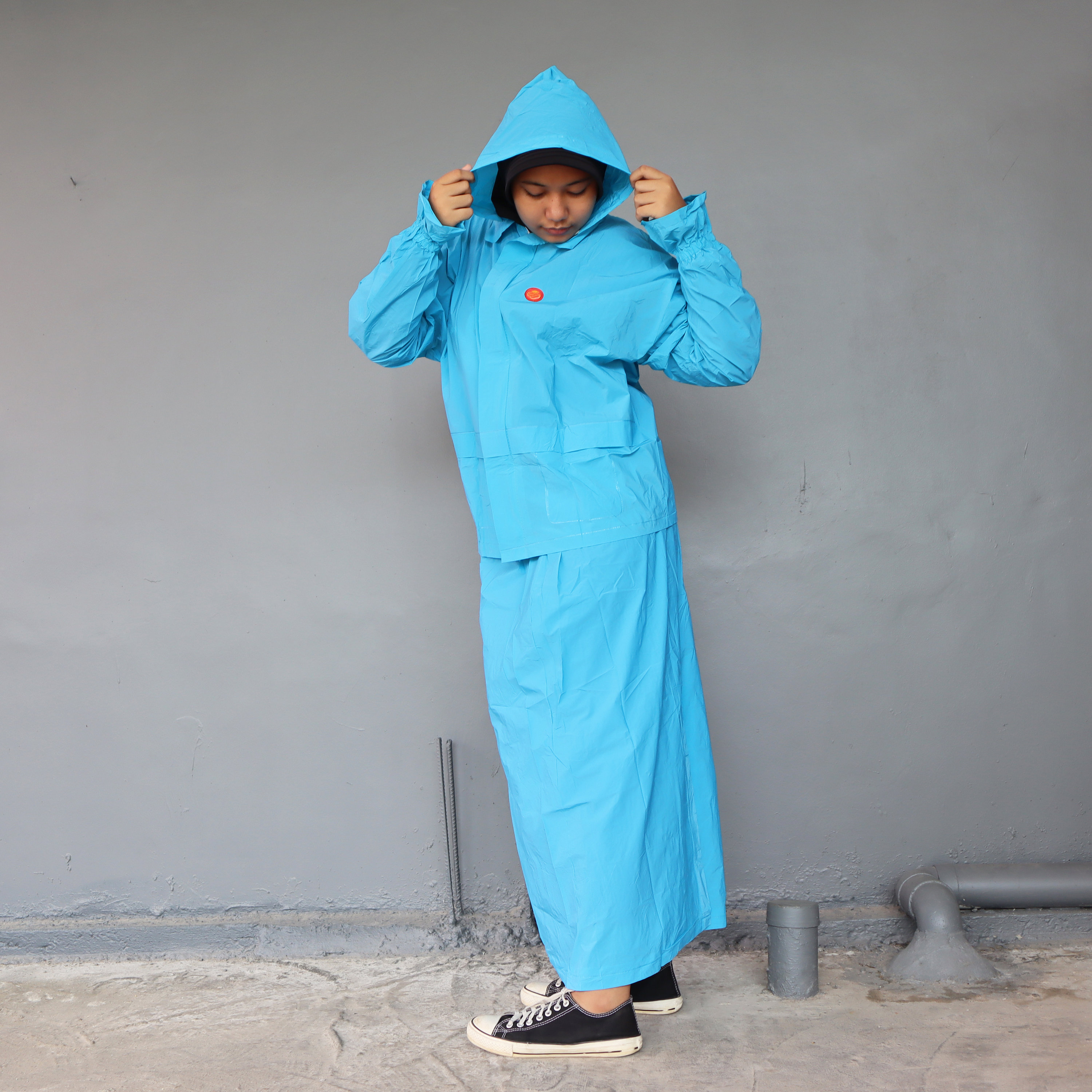 Raincoat Jacket and Dress With Zipper,neck Strap,scothligth, and Hood ...