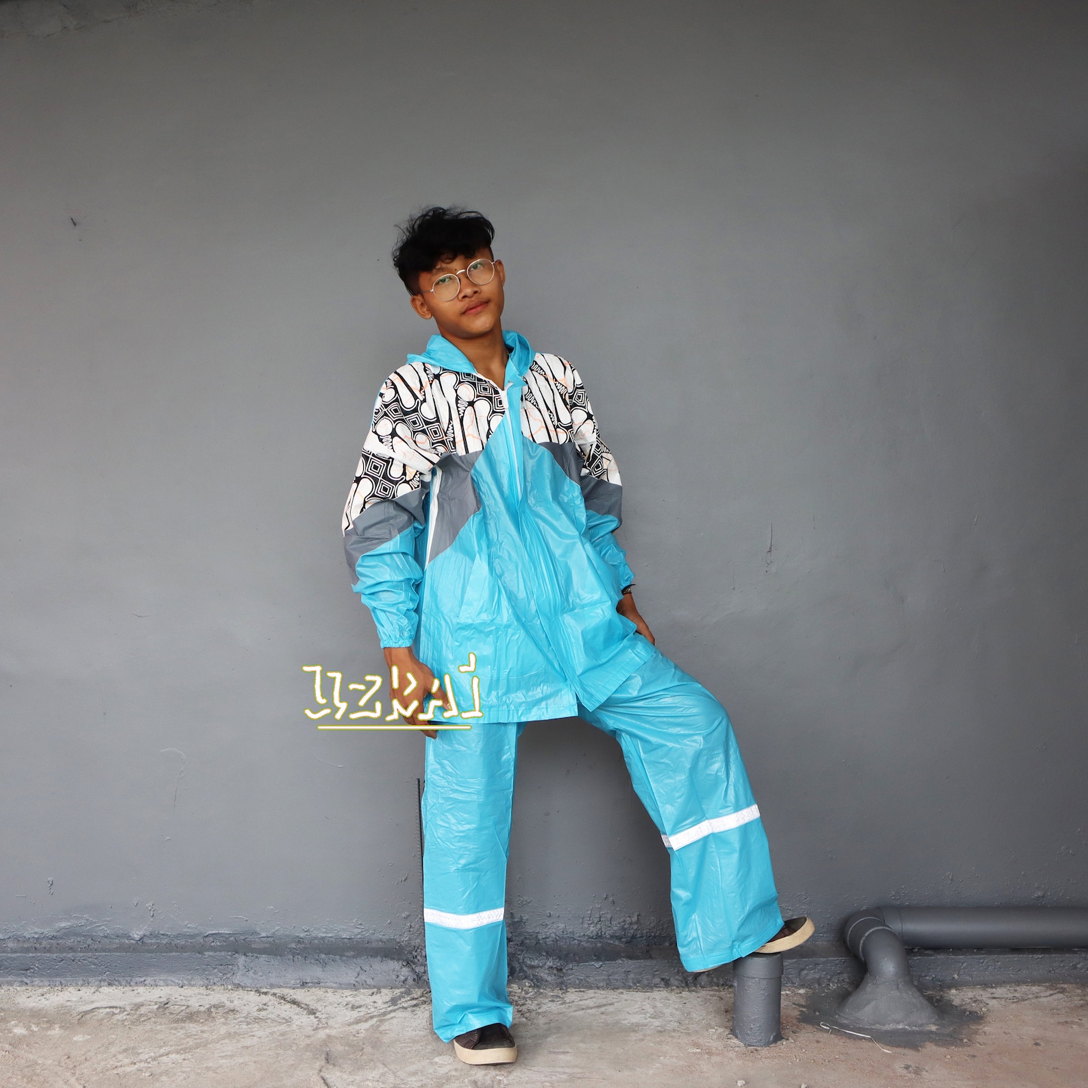 Indonesian Batik Model Raincoat Jacket and Pants Complete With Hood ...