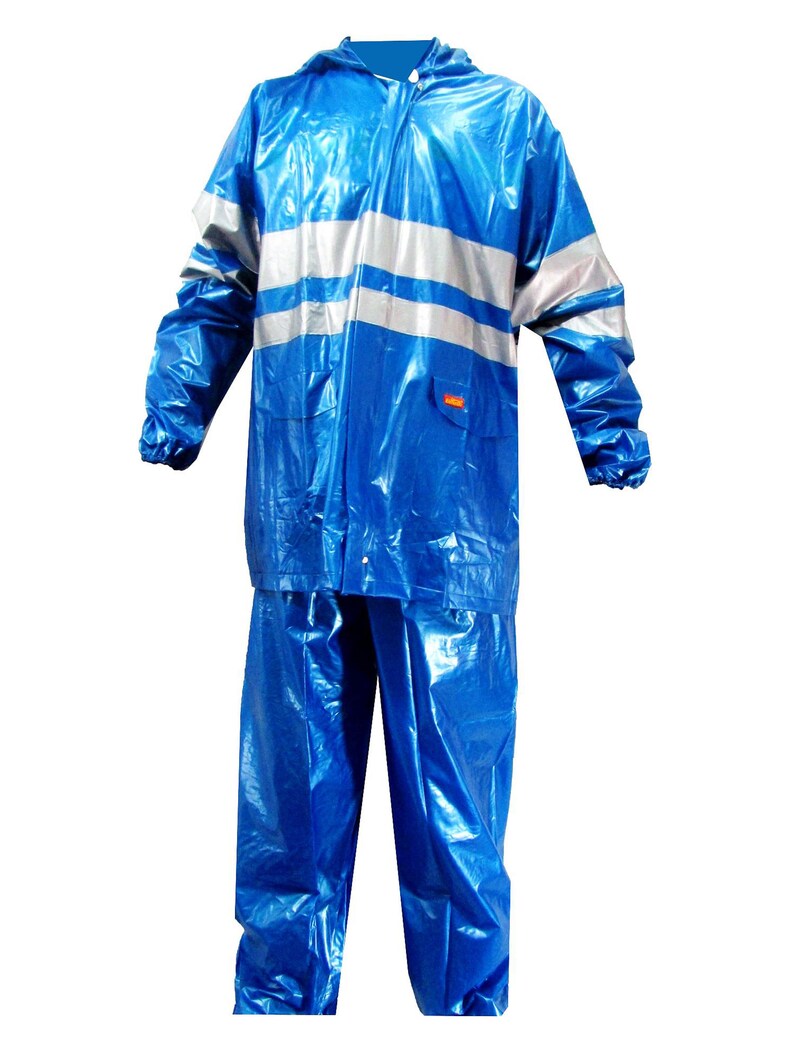Raincoat Jacket and Pants With Zipper and Hood PVC Rainsuit - Etsy