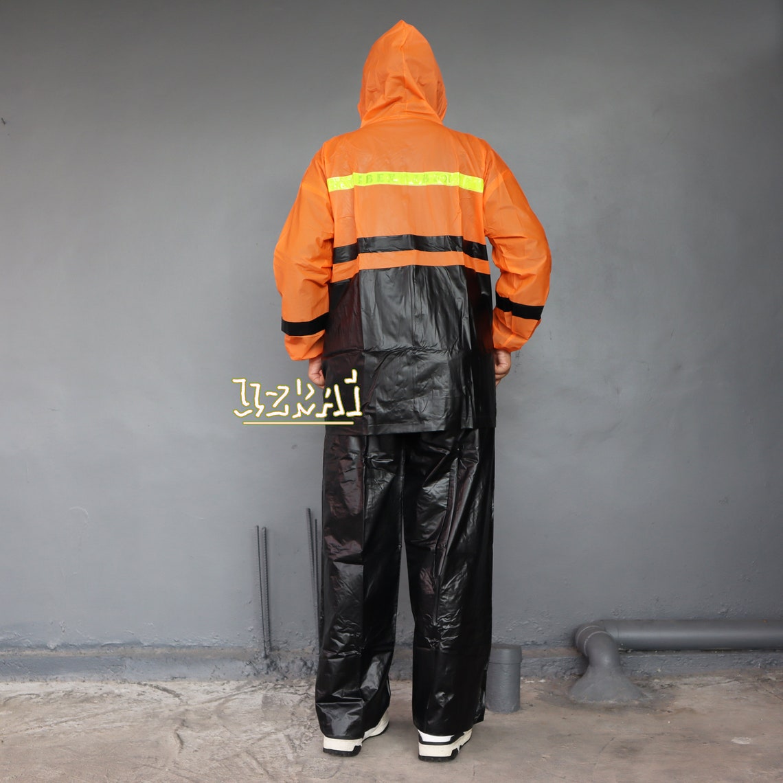 Raincoat Jacket and Pants With Zipper and Hood PVC Rainsuit - Etsy