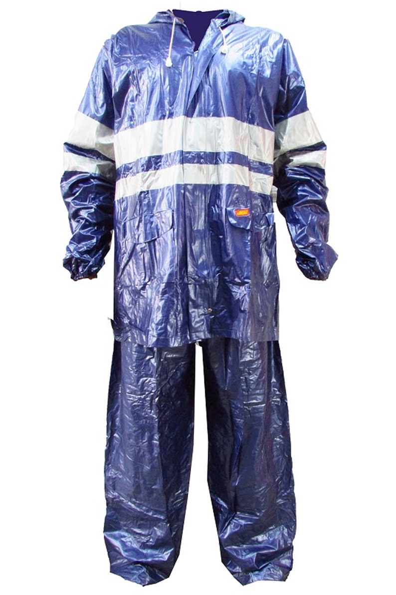 Raincoat Jacket and Pants With Zipper and Hood PVC Rainsuit - Etsy