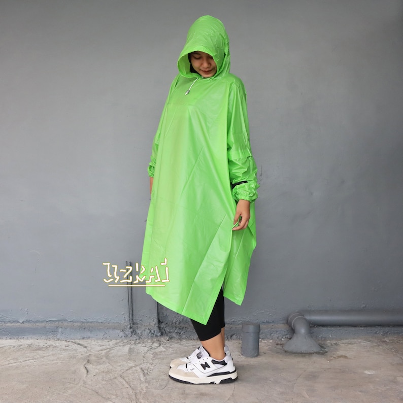 Raincoat Sleeve Poncho With Hood Attached High Quality PVC Material ...