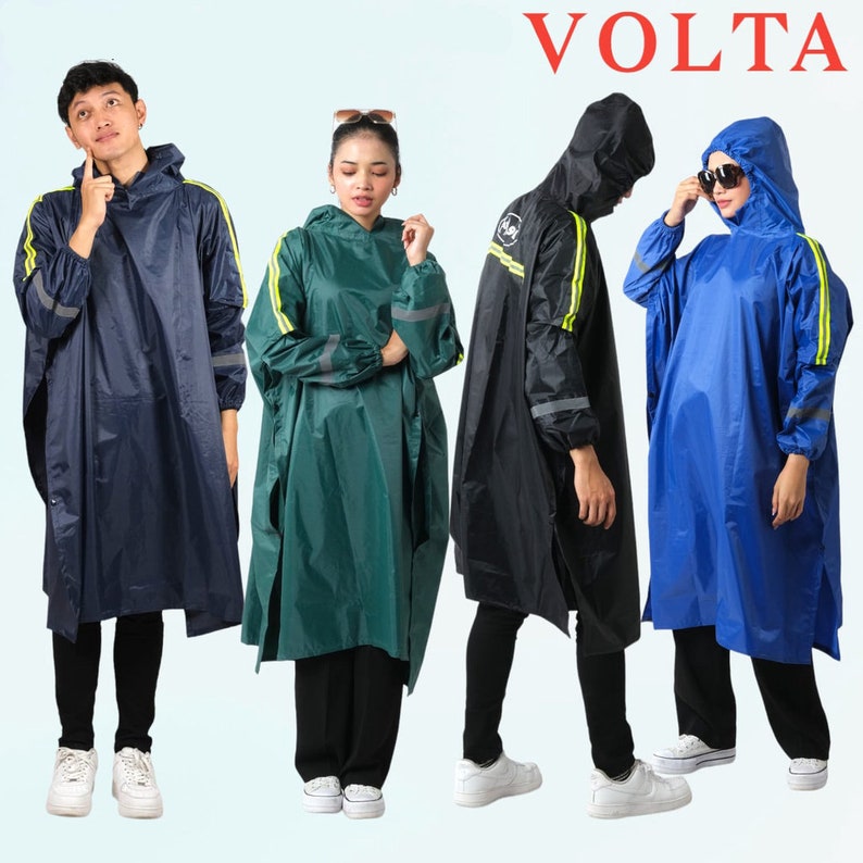 Raincoat Sleeve Poncho With Hood Attached High Quality PVC Material ...