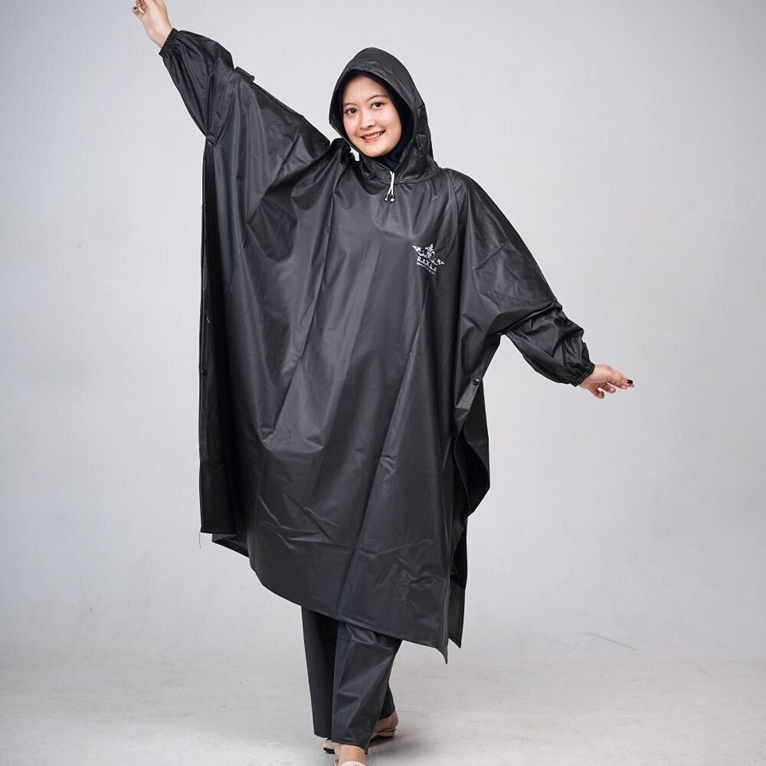Poncho Raincoat Made From 0.25 Elastic Pvc Rubber - Etsy