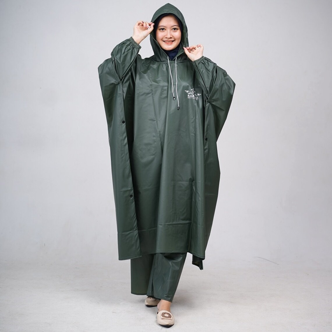 Poncho Raincoat Made From 0.25 Elastic Pvc Rubber - Etsy