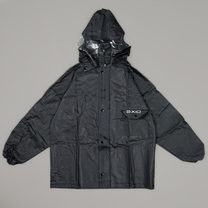 Raincoat Complete With Jacket and Trousers AXIO, Made of Rubber With Pressed Seams, Not Easy to ...