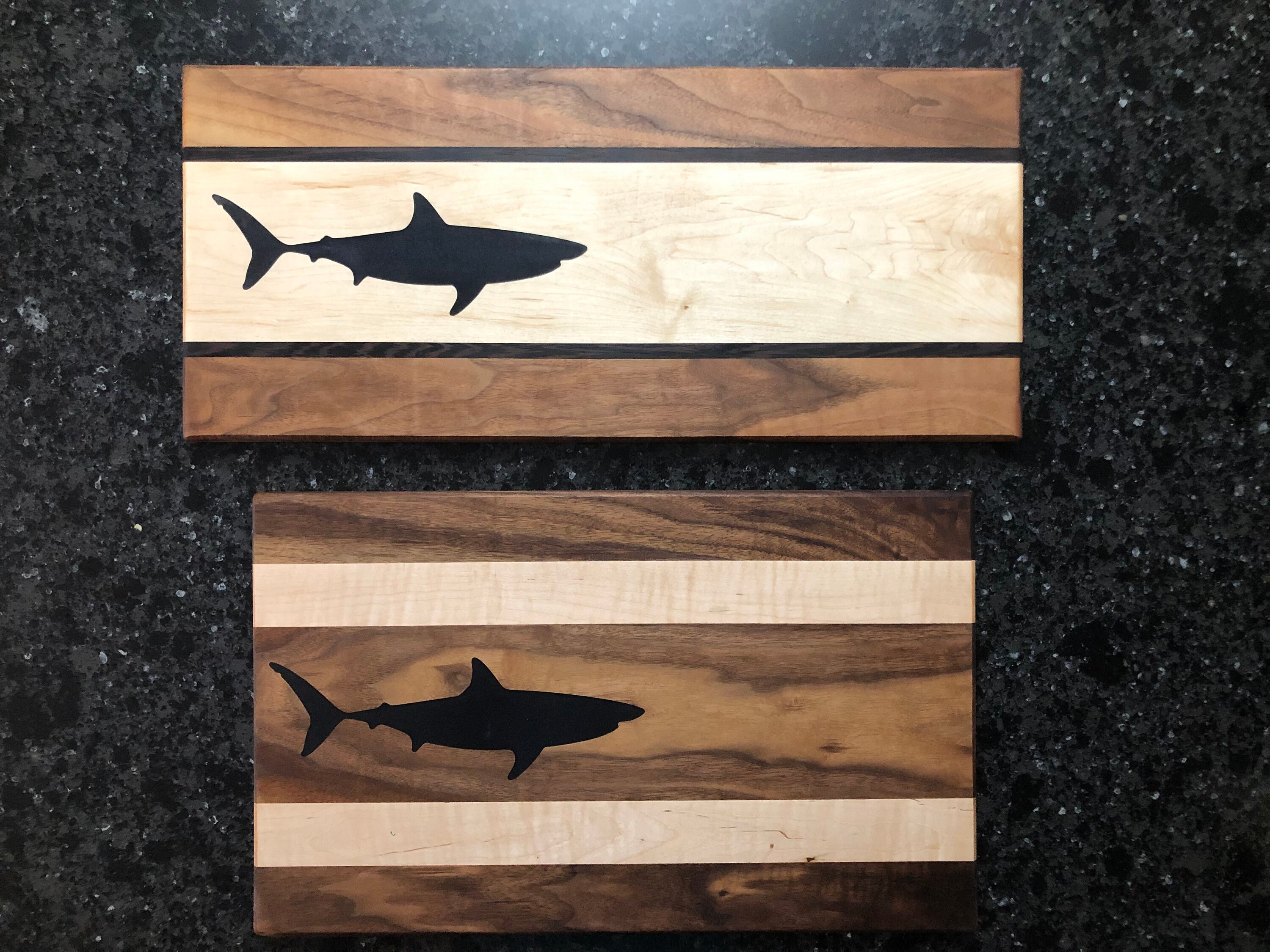 Sharcuterie Board With Epoxy Inlay Shark Profile sharkuterie - Etsy